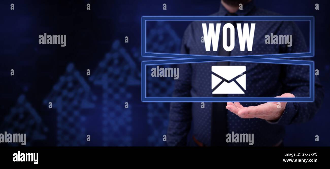 Conceptual caption Wow, Word for Expressing astonishment and awe ...