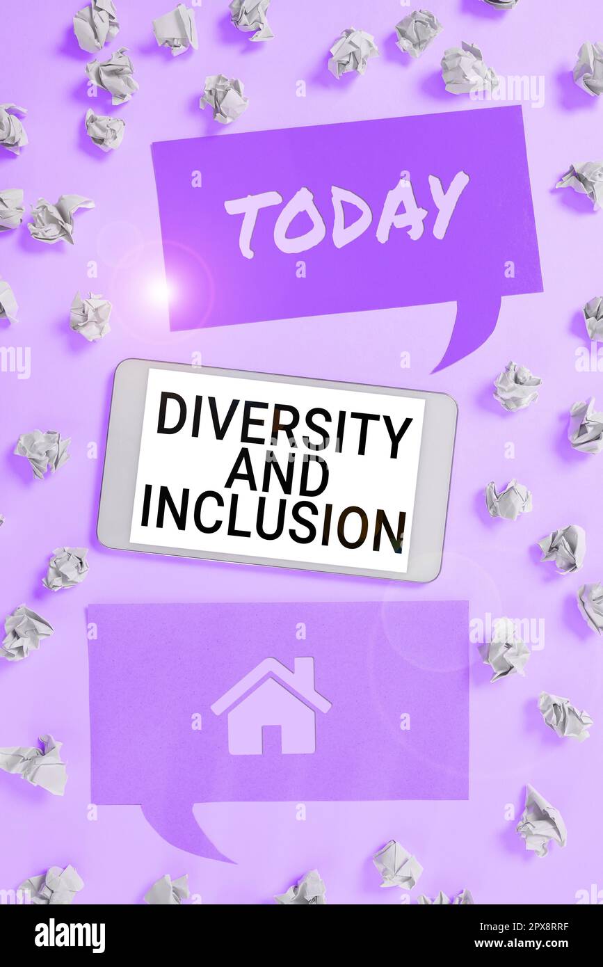 Text sign showing Diversity And Inclusion, Conceptual photo range human ...