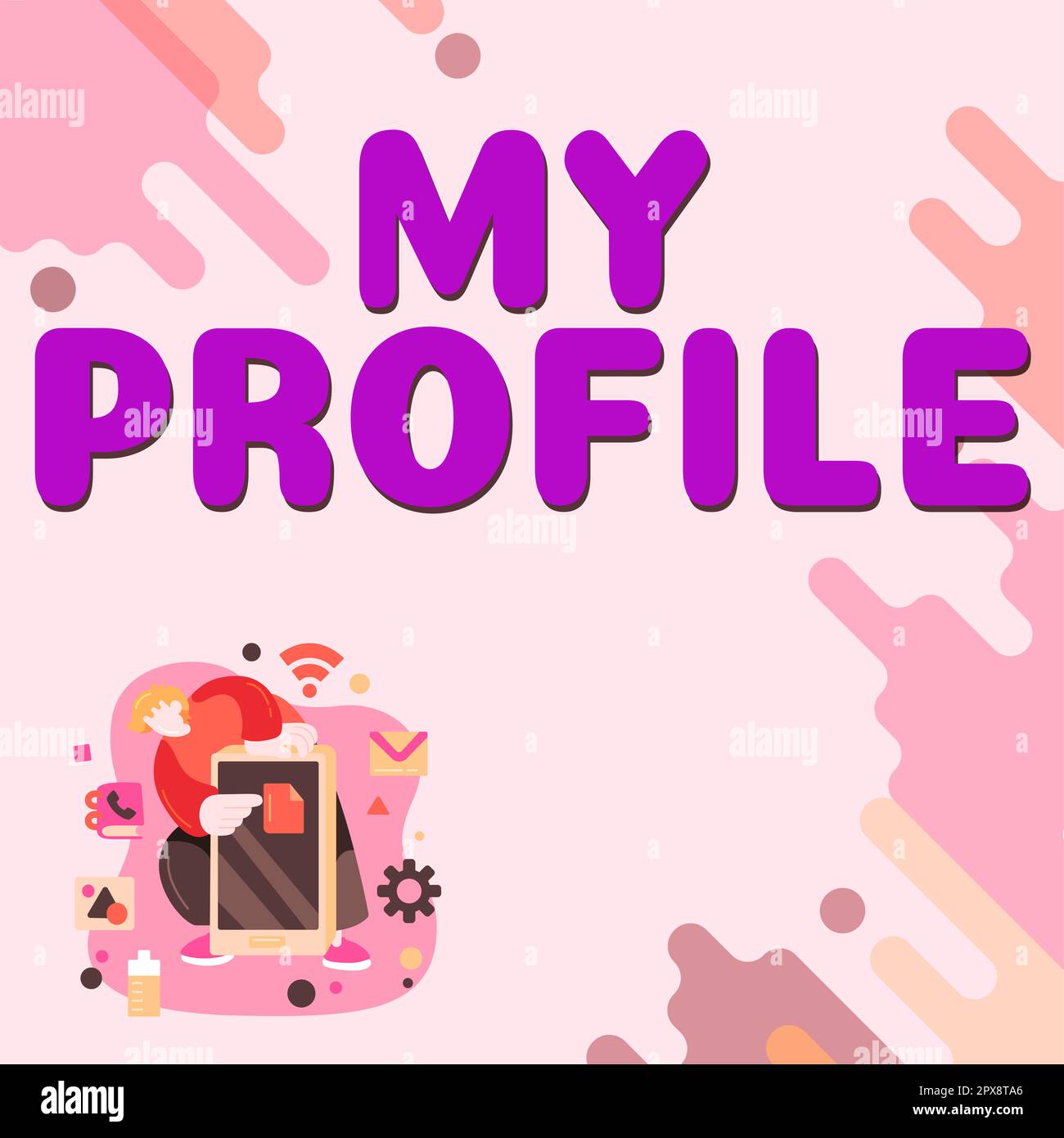 Conceptual caption My Profile, Conceptual photo record of your personal ...