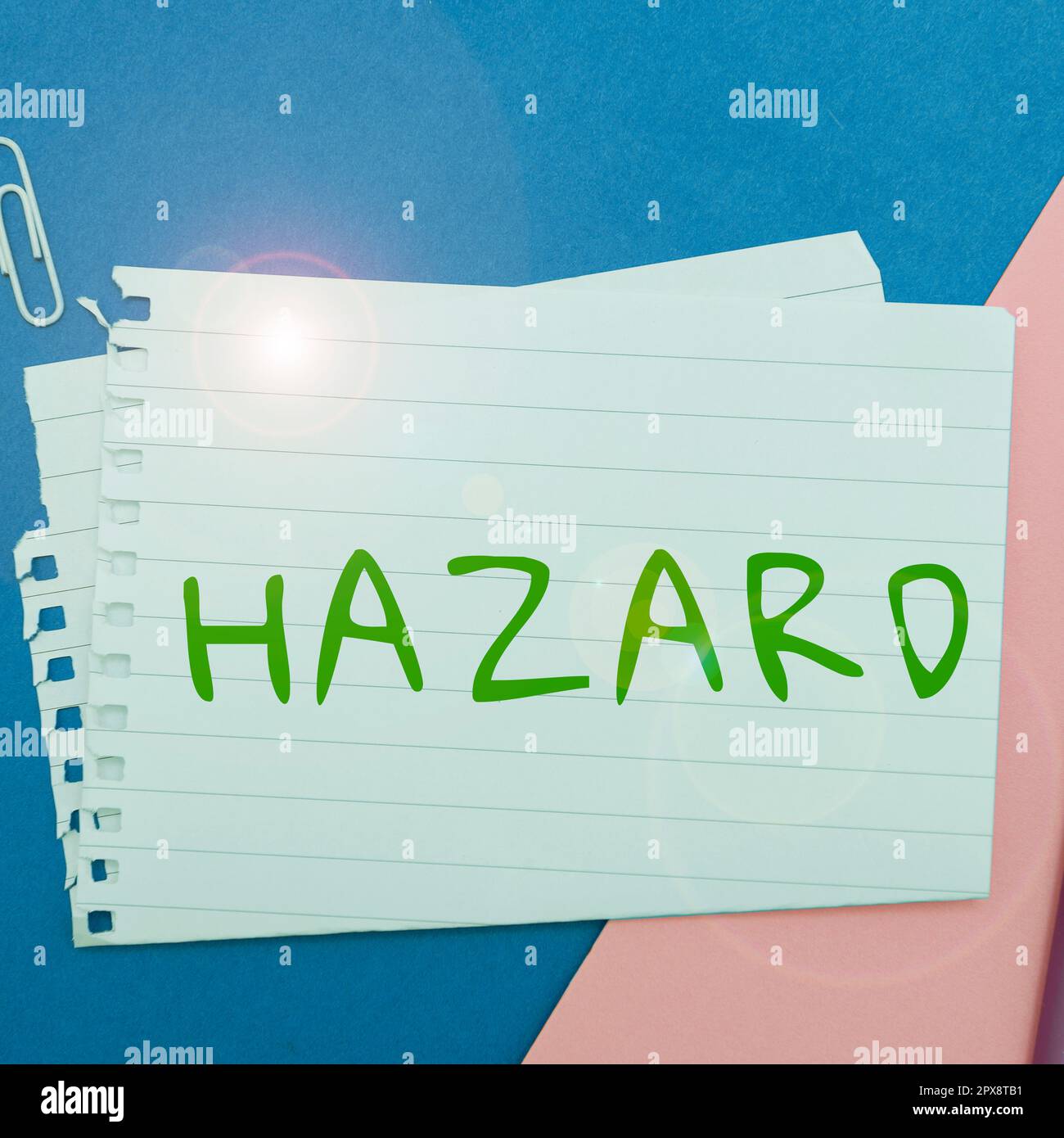 Hand writing sign Hazard, Internet Concept account or statement ...
