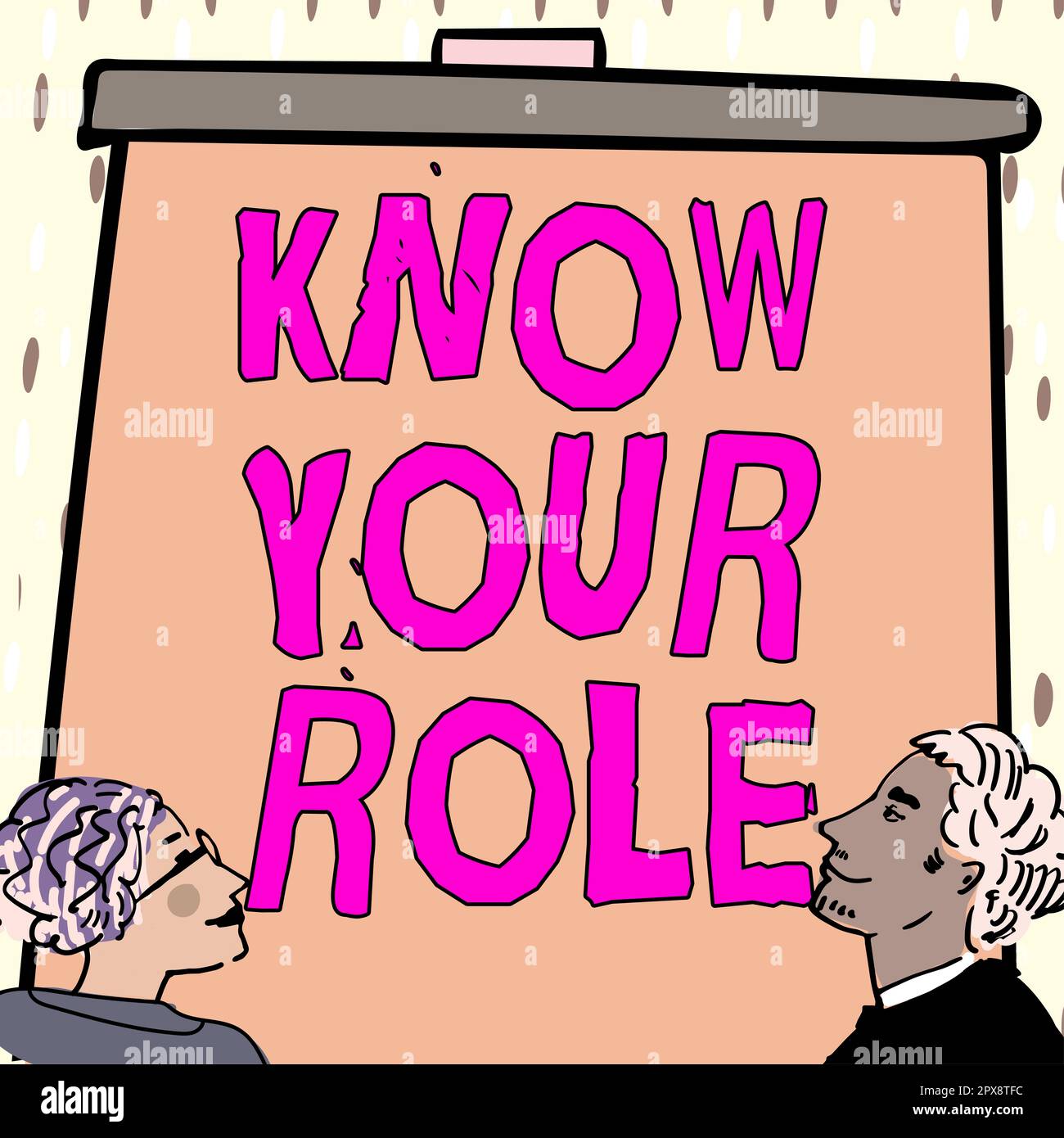 Text caption presenting Know Your Role, Conceptual photo Be clear of ...