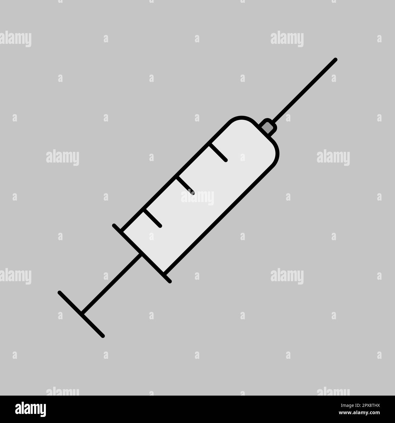 Syringe vector grayscale icon. Medicine and healthcare, medical support ...