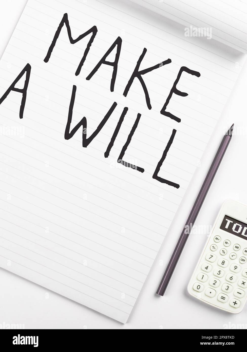 Conceptual display Make A Will, Concept meaning Prepare a legal ...