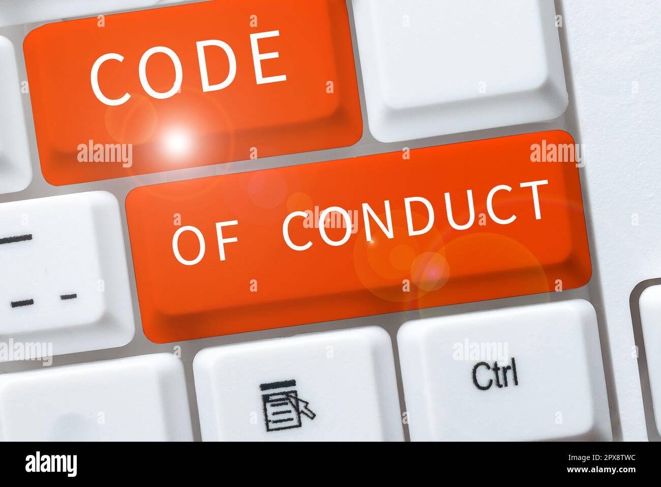 Text sign showing Code Of Conduct, Concept meaning Ethics rules moral ...