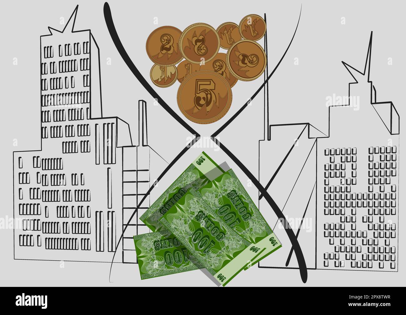 money abstract vector. financial concept illustration Stock Photo - Alamy