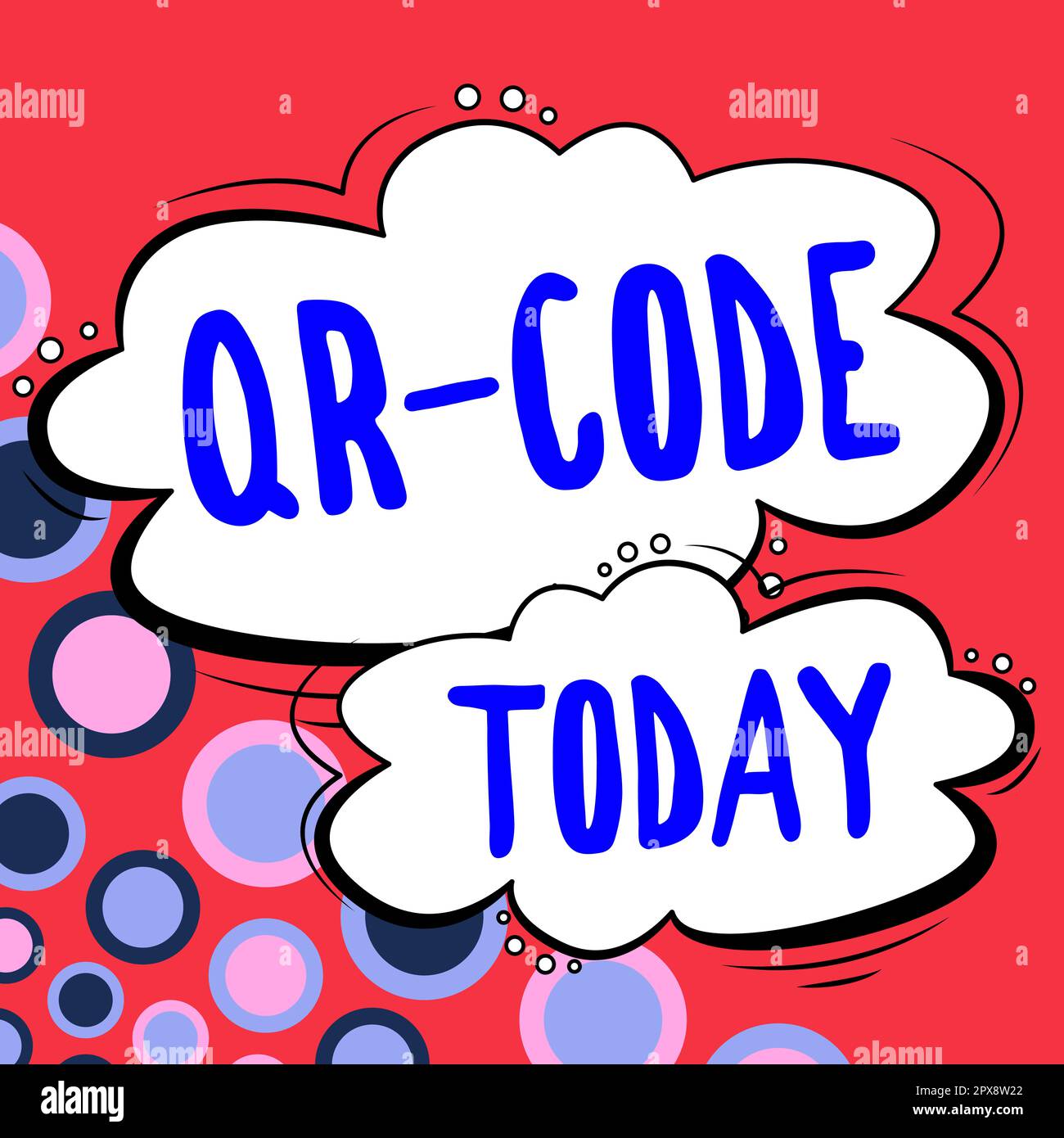 Text caption presenting Qr Code, Concept meaning the trademark for a type of matrix barcode A ...