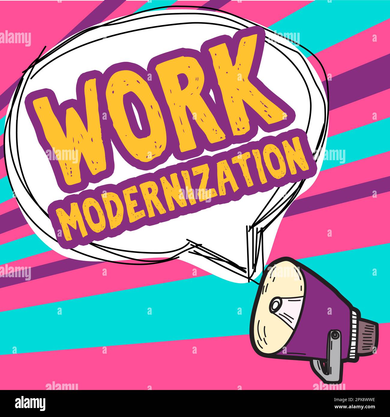 Text showing inspiration Work Modernization, Business showcase changing ...