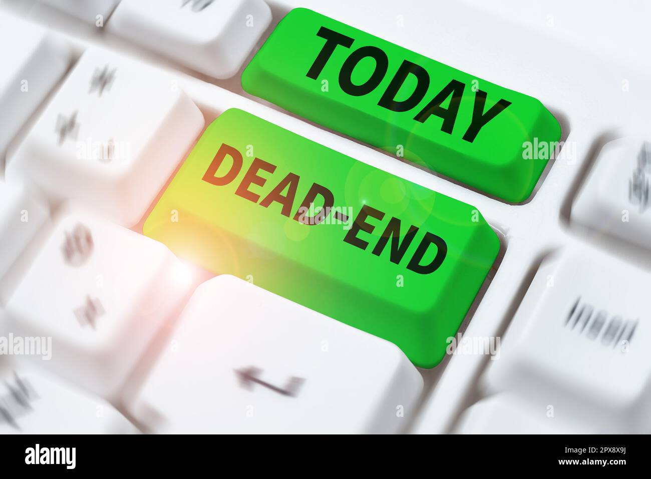 Handwriting text Dead End, Business showcase reaching limit of road or ...