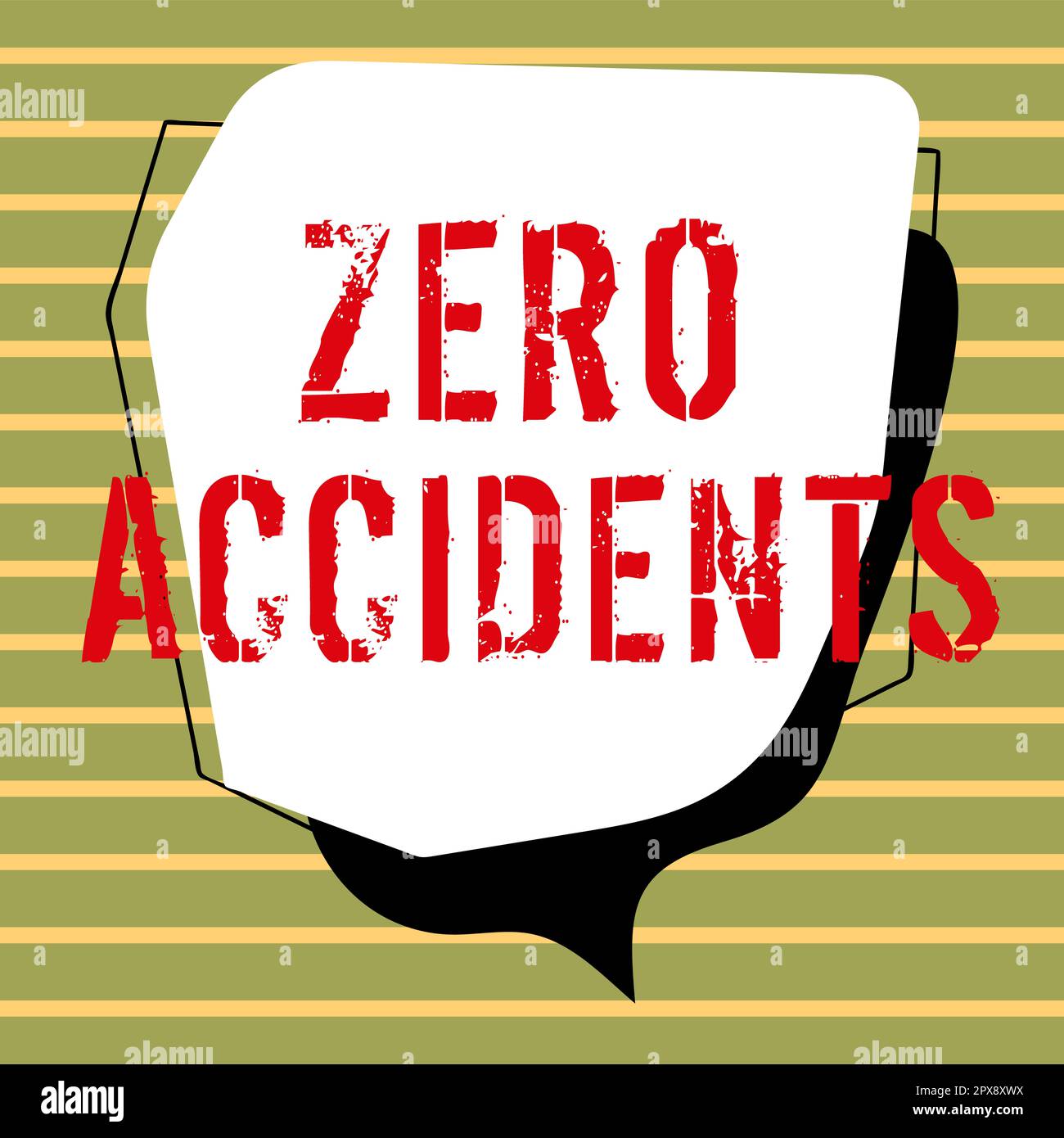 Text sign showing Zero Accidents, Business concept important strategy ...