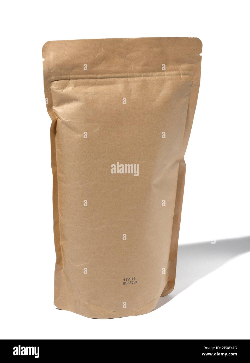 Brown craft paper bag isolated on white background, sachet bag Stock ...