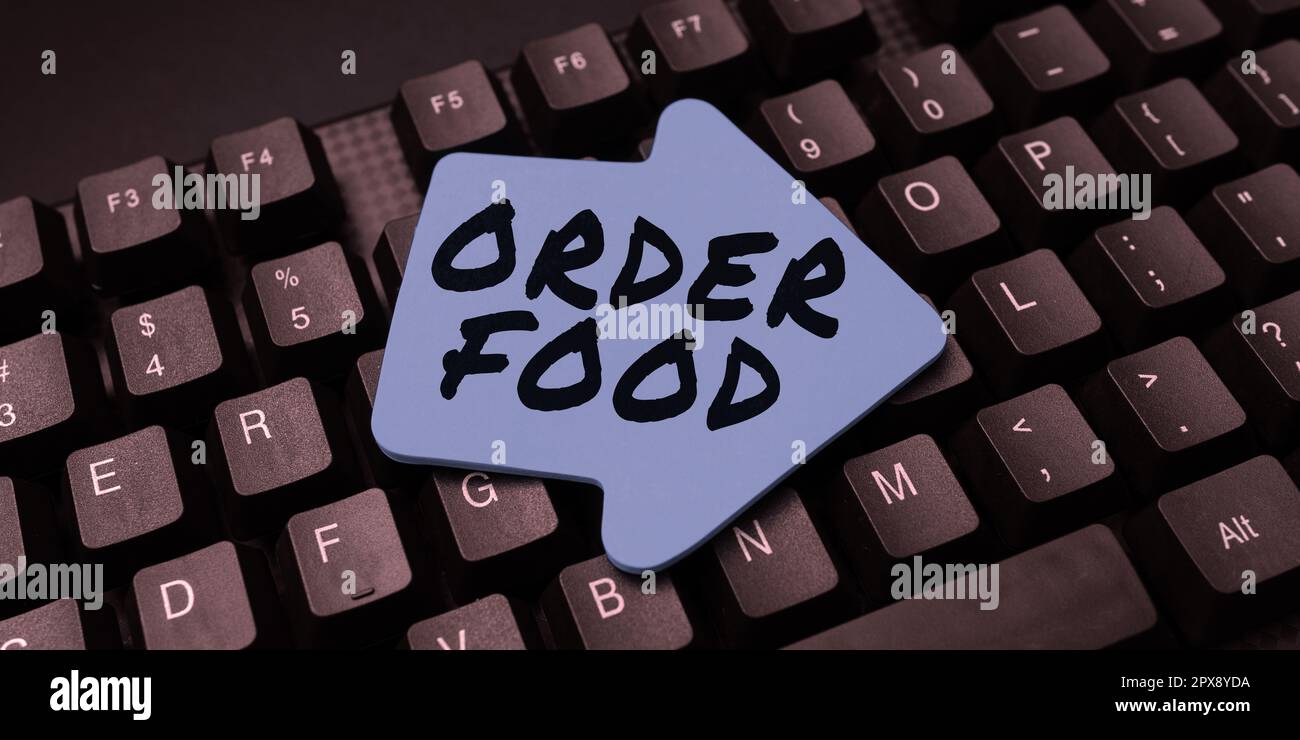 Conceptual caption Order Food, Business approach the process of ...