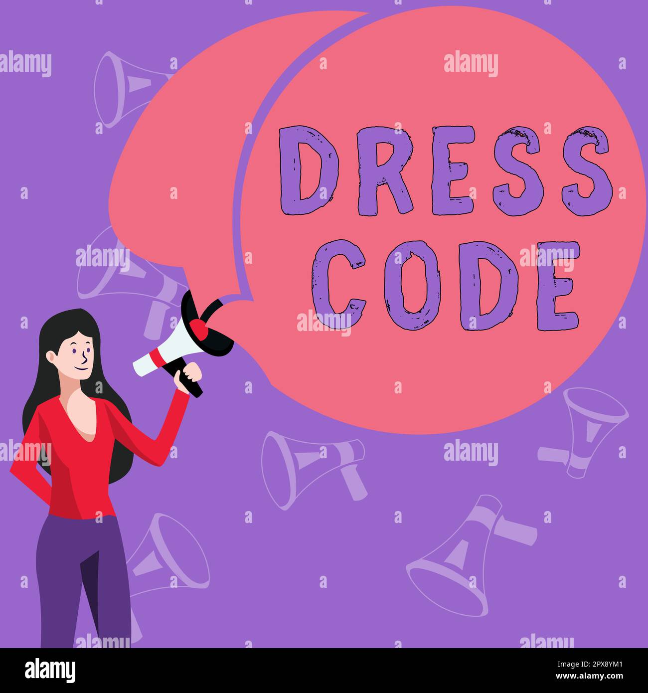 Conceptual display Dress Code, Word for an accepted way of dressing for ...