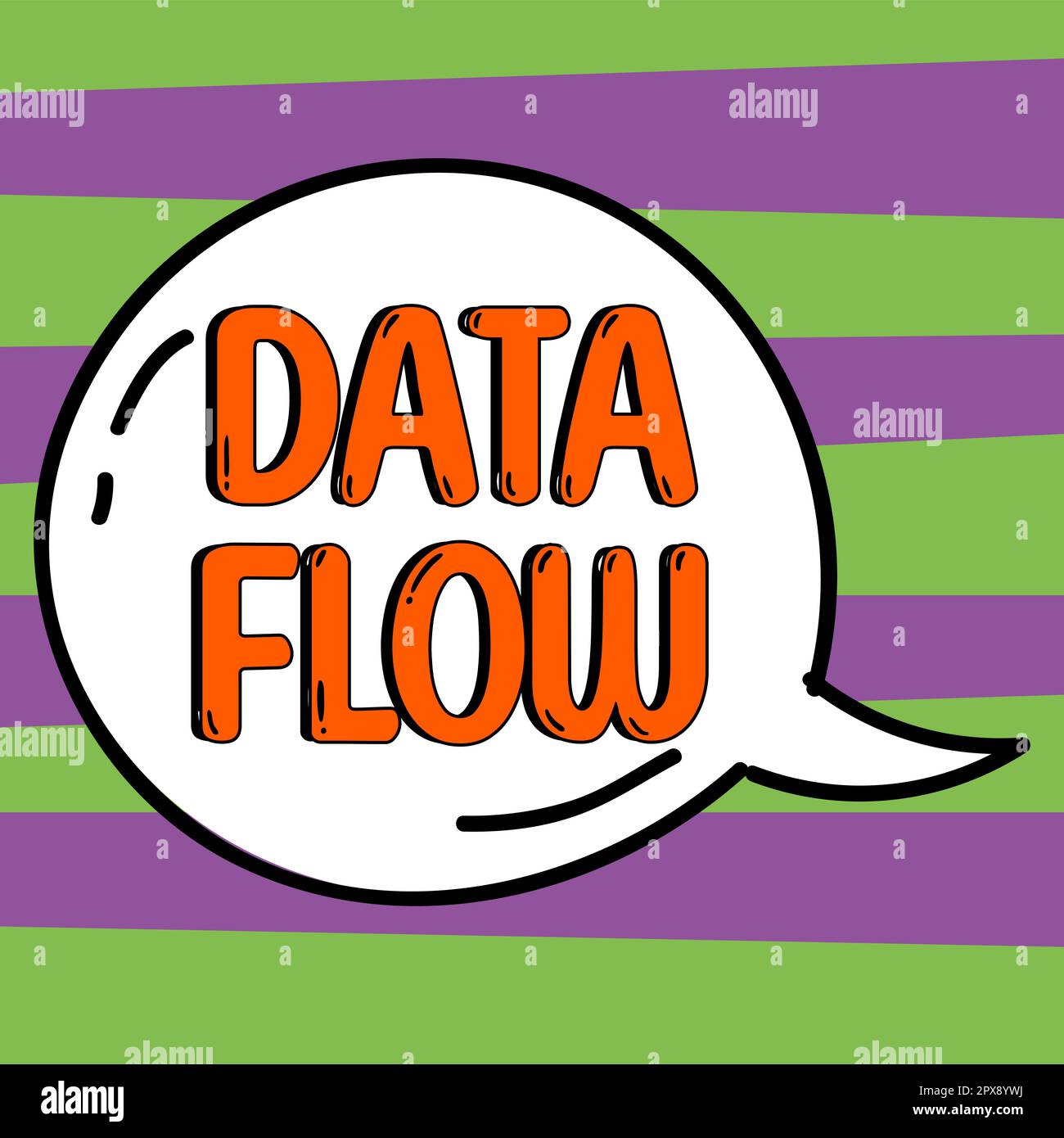 Writing displaying text Data Flow, Concept meaning the movement of data through a system ...