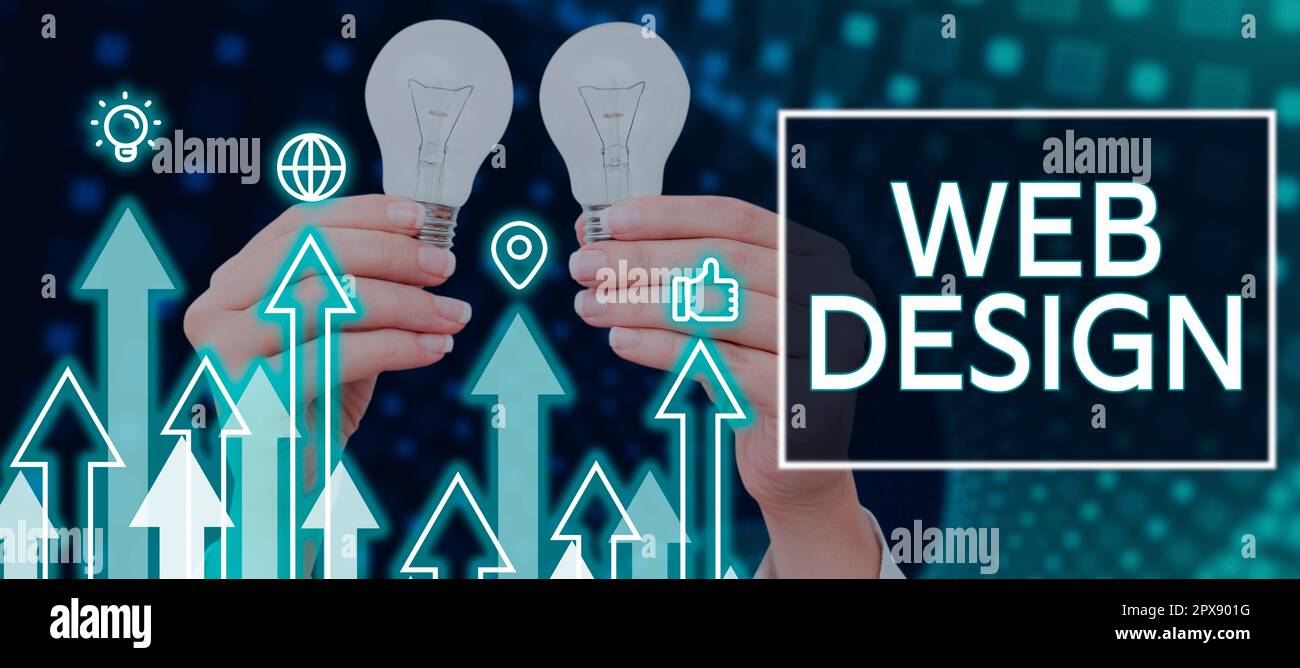 Conceptual caption Web Design, Business idea who is responsible of production and maintenance of ...