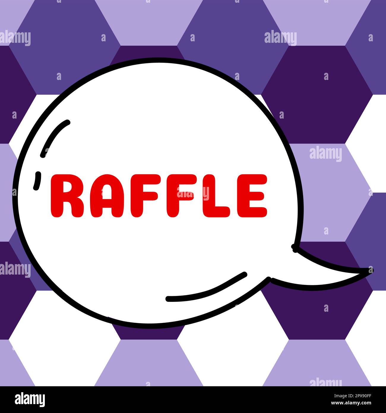 Text sign showing Raffle, Word for means of raising money by selling ...