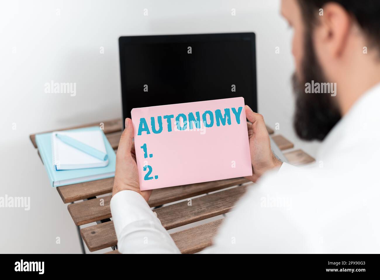 Hand writing sign Autonomy, Word Written on vehicle that can guide ...