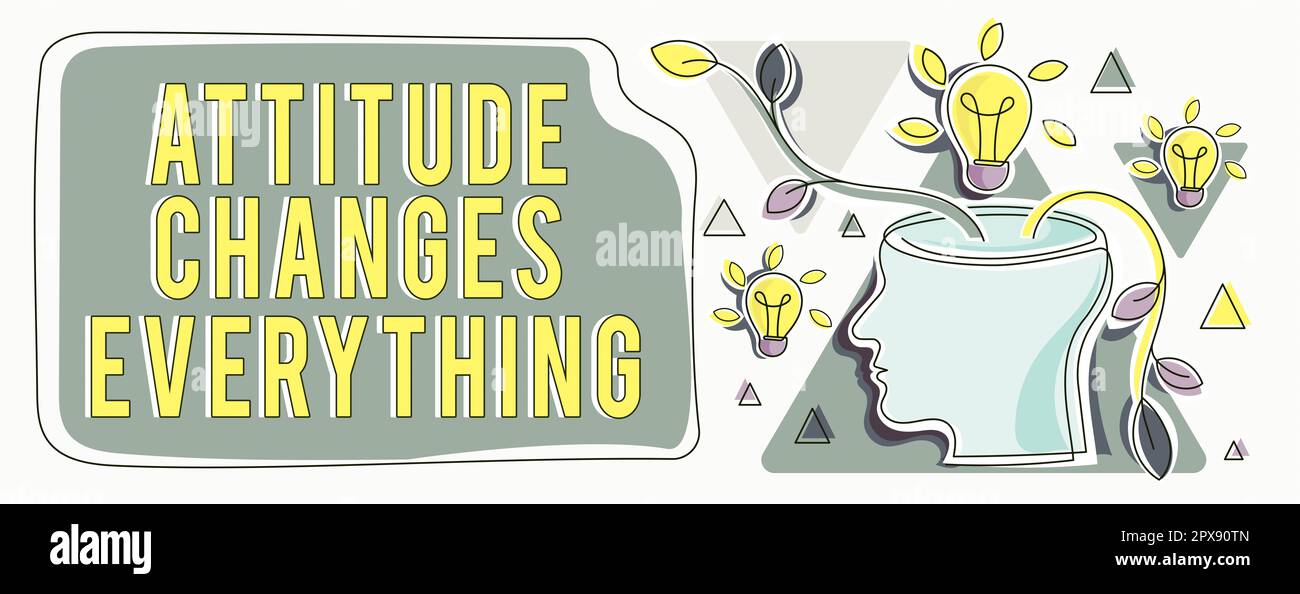 Conceptual display Attitude Changes Everything, Business idea Positive ...
