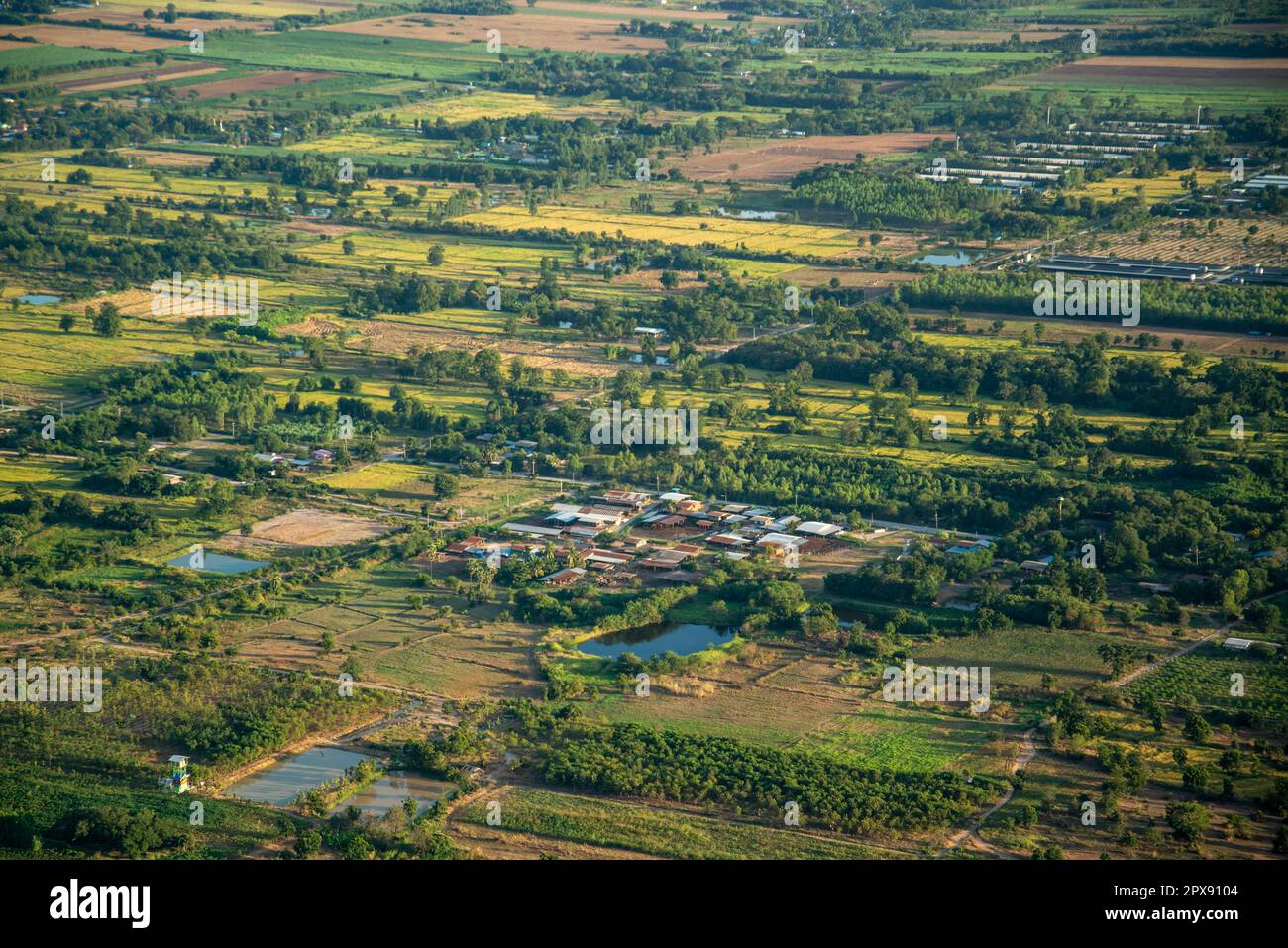 Agriculture Land and view from the Khao Phraya Doen Thong Viewpoint ...