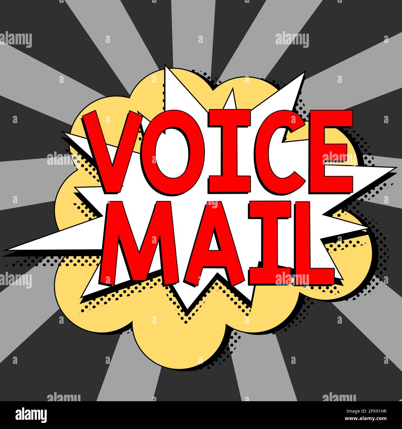 Hand writing sign Voice Mail, Word Written on Electronic system that ...