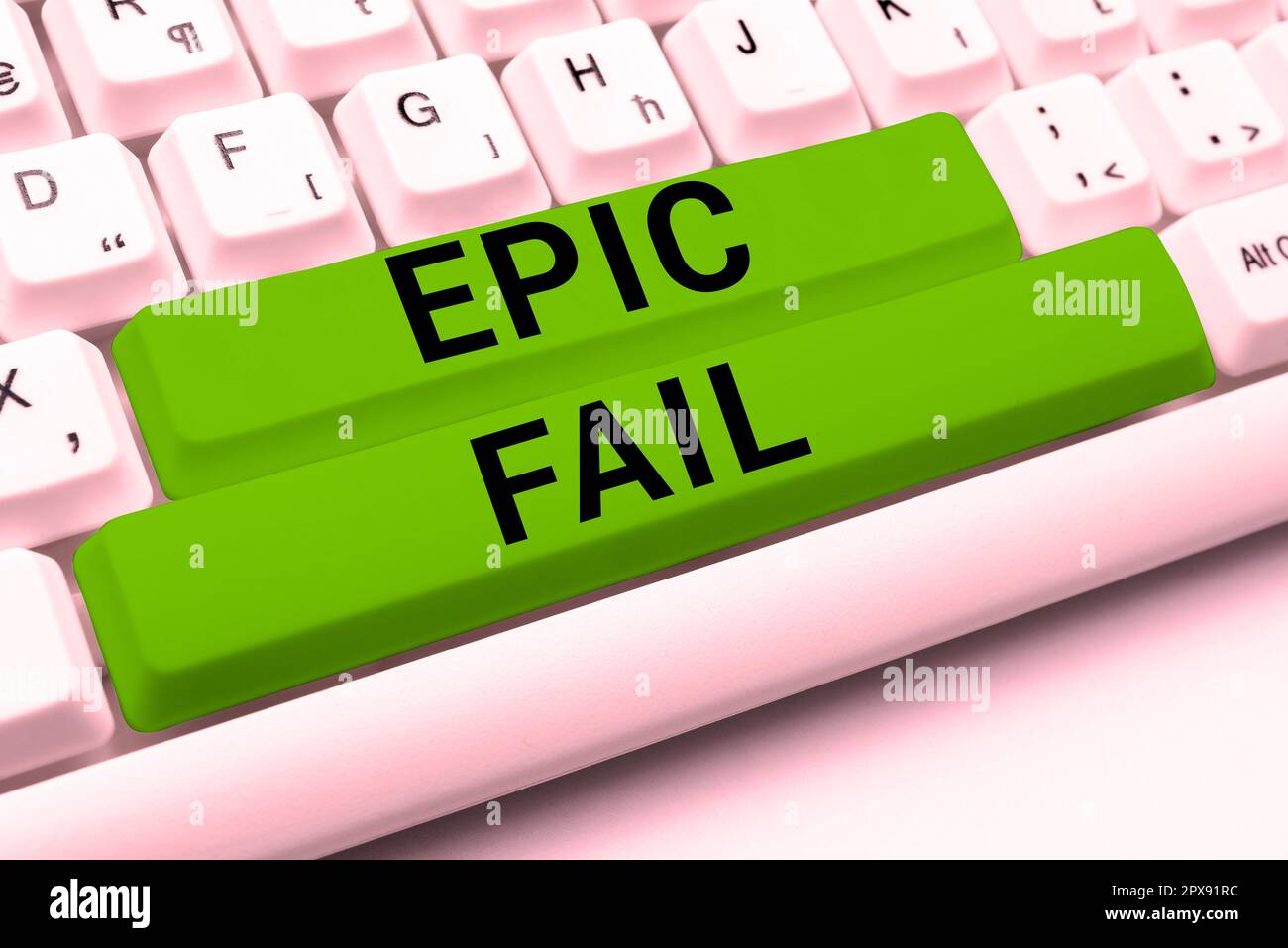 Text caption presenting Epic Fail, Business overview a spectacularly ...