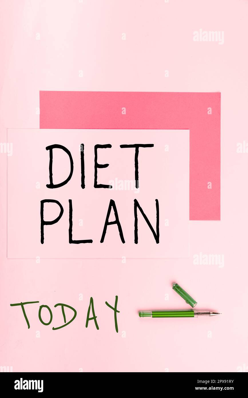 Conceptual display Diet Plan, Word Written on Use of specific intake of ...