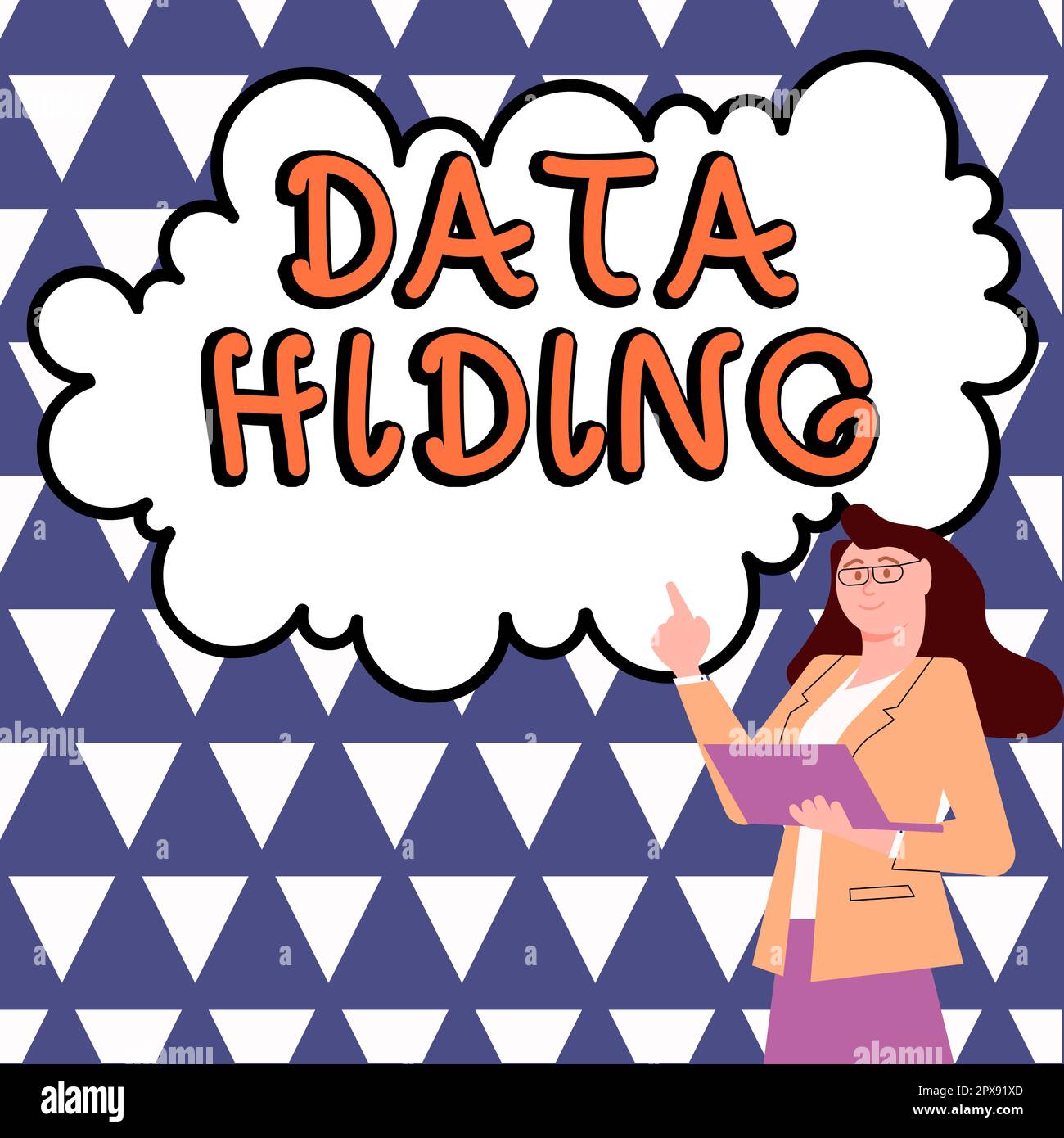 Sign displaying Data Hiding, Business showcase Secretly embedding data in graphics images and ...