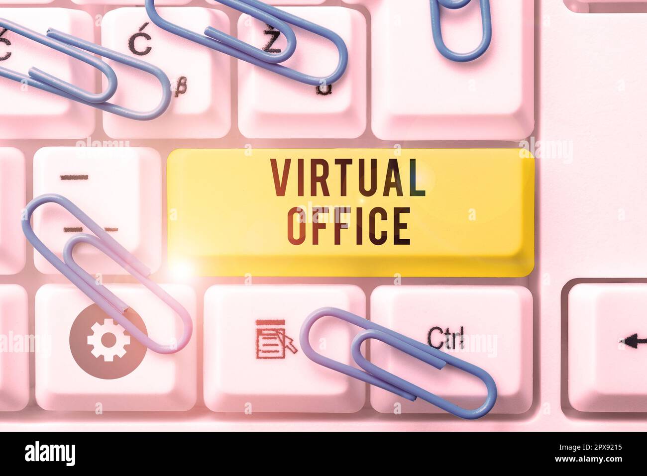Conceptual display Virtual Office, Business idea Mobile work ...
