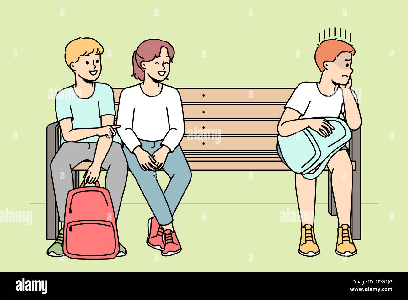 Bullying kid cartoon hi-res stock photography and images - Alamy