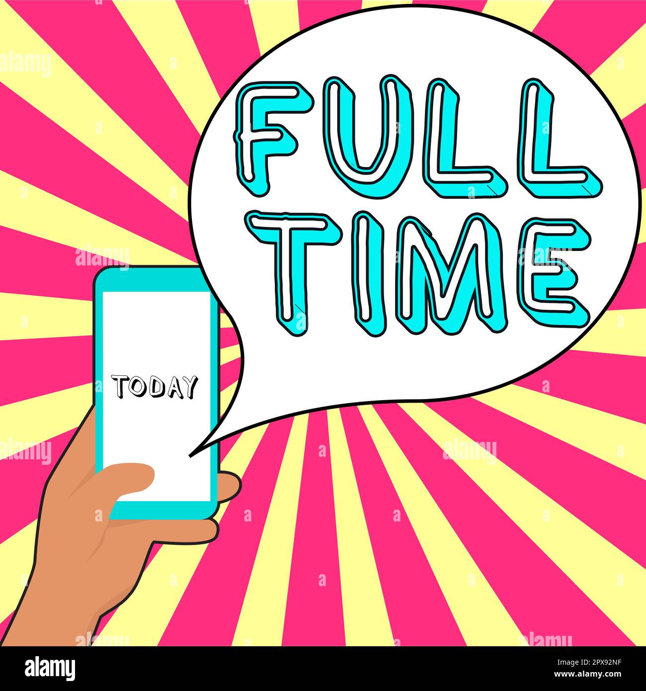 Sign displaying Full Time, Business concept working or operating the ...