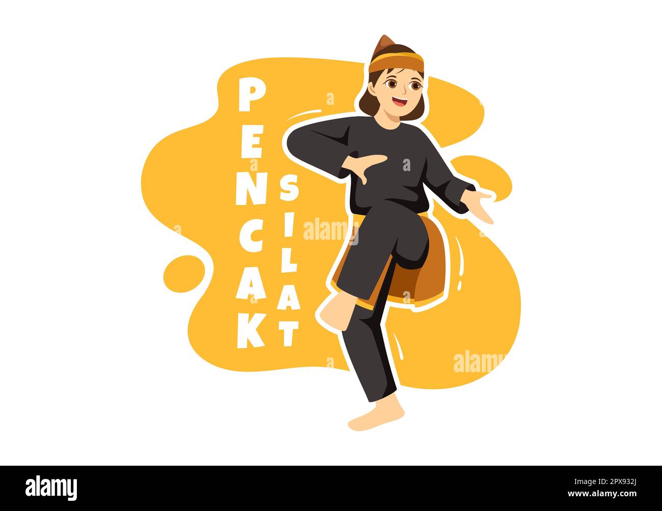 Pencak Silat Sport Illustration with People Pose Martial Artist from ...