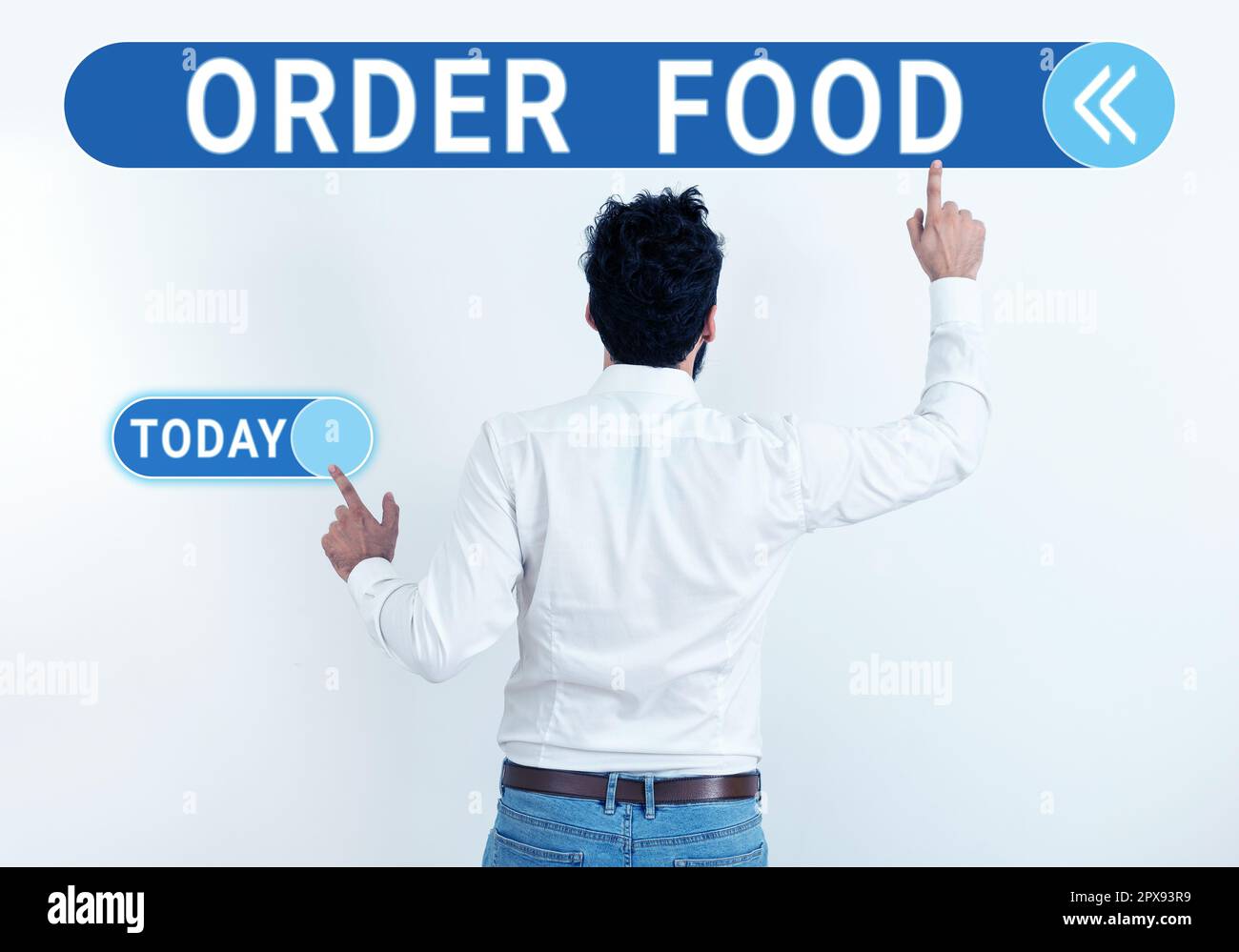 Text showing inspiration Order Food, Business approach the process of ...