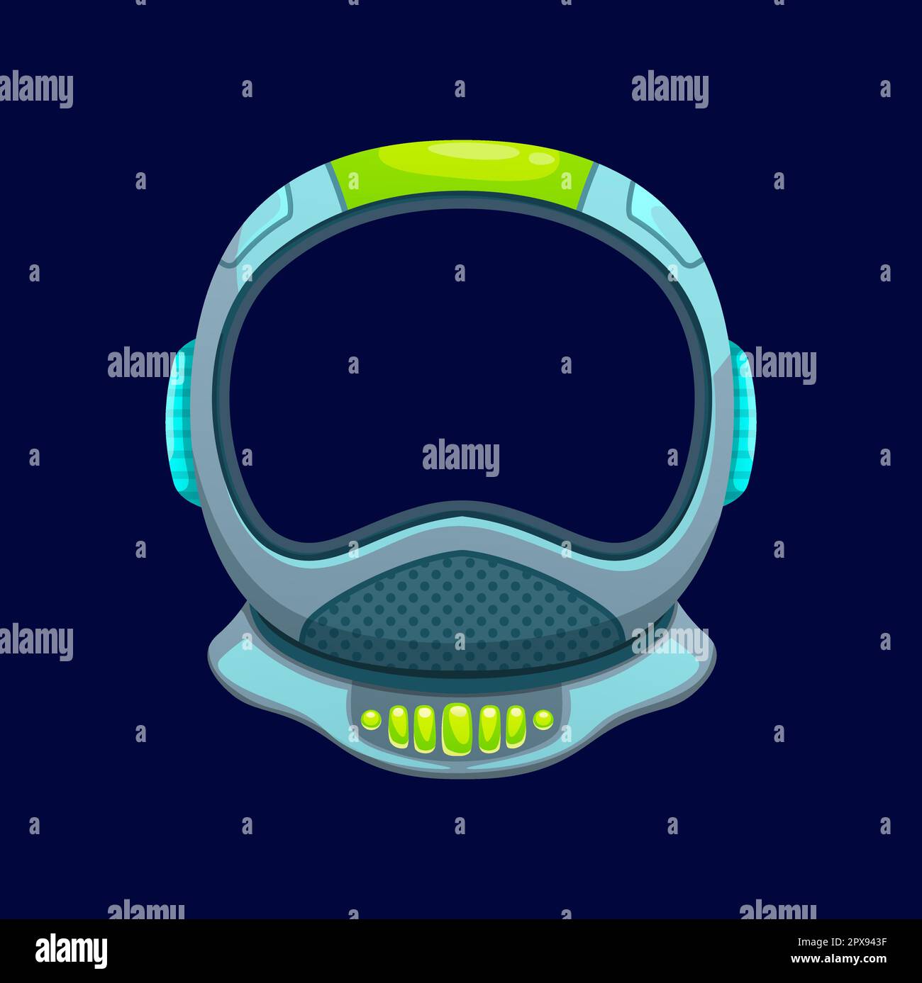 Funny photo booth kids space helmet. Vector cartoon space astronaut or ...