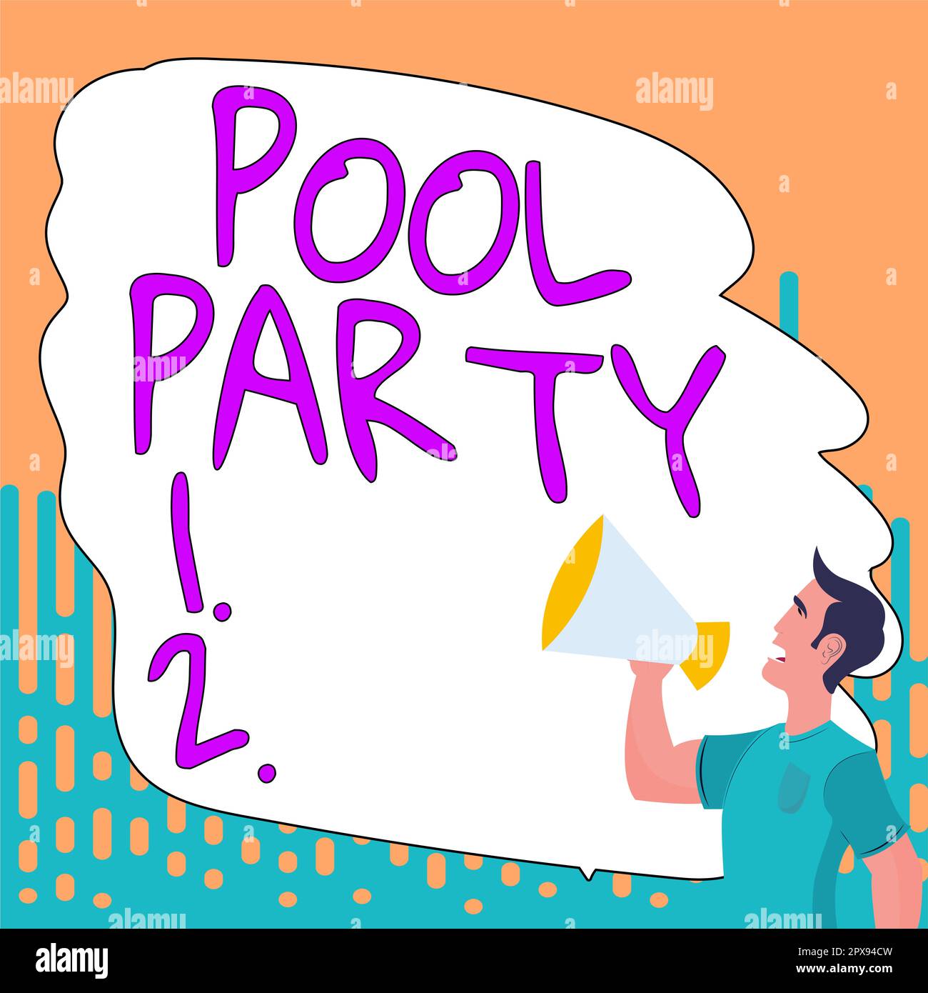 Conceptual display Pool Party, Word for celebration that includes ...