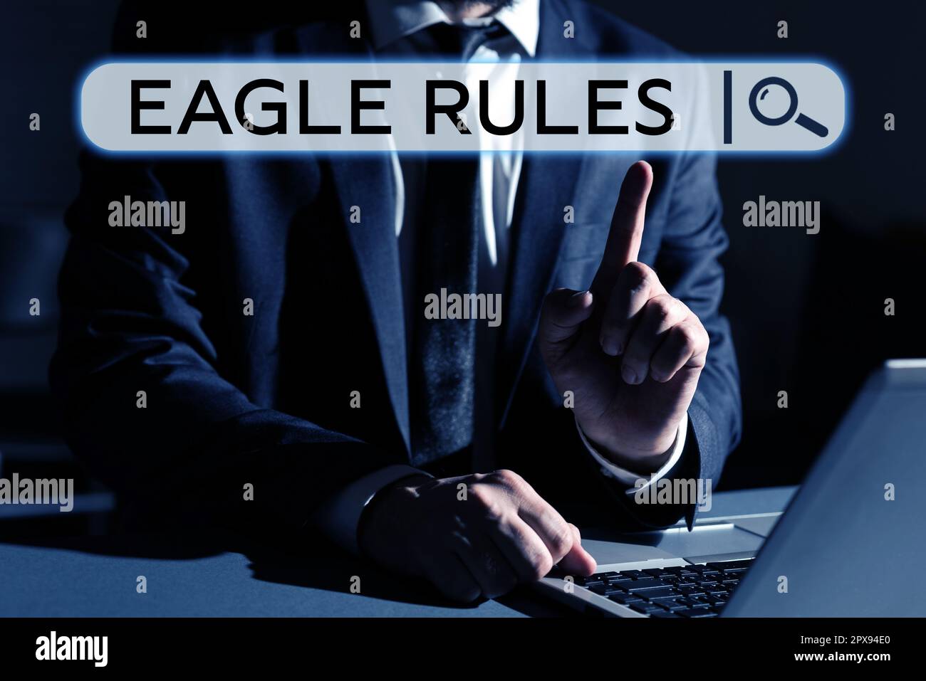 Hand writing sign Eagle Rules, Business overview a huge set of design rules which your layout ...