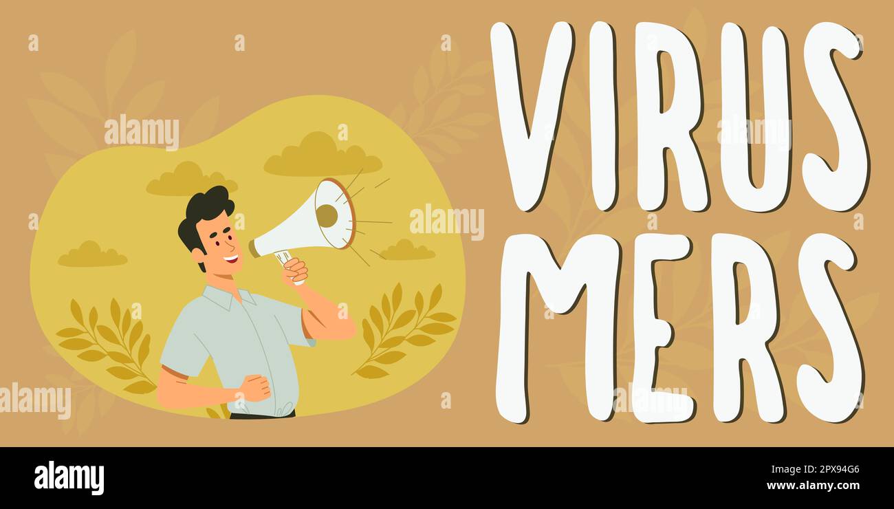 Handwriting text Virus Mers, Business concept viral respiratory illness ...