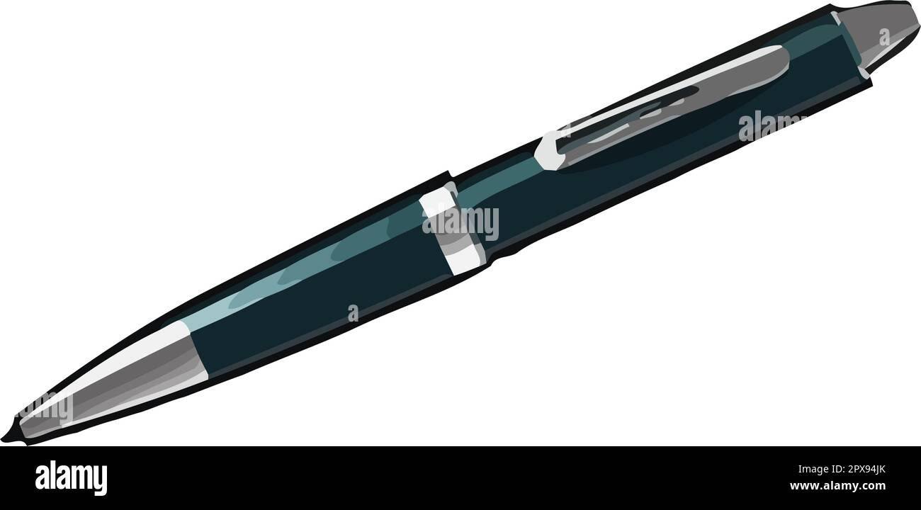 Metallic ballpoint pen creates signature Stock Vector Image & Art - Alamy