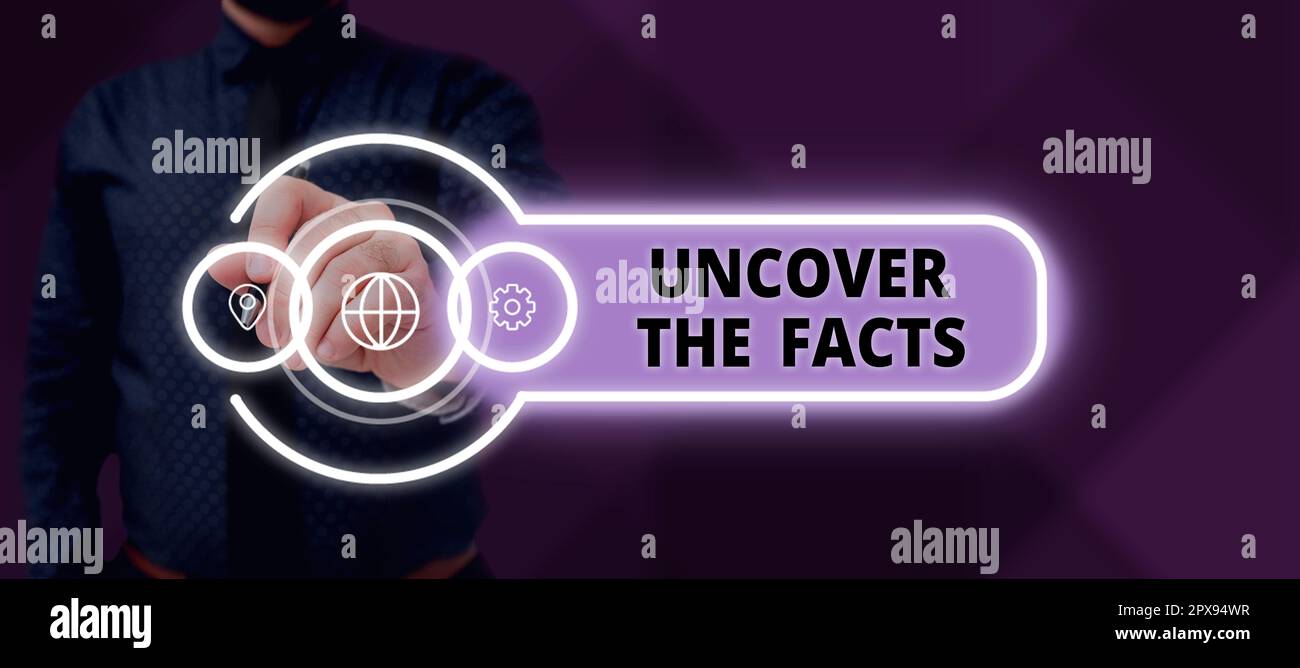 Conceptual caption Uncover The Facts, Concept meaning Find the truth ...