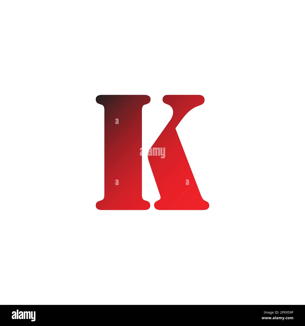 Letter K red geometric symbol simple logo vector Stock Vector Image ...