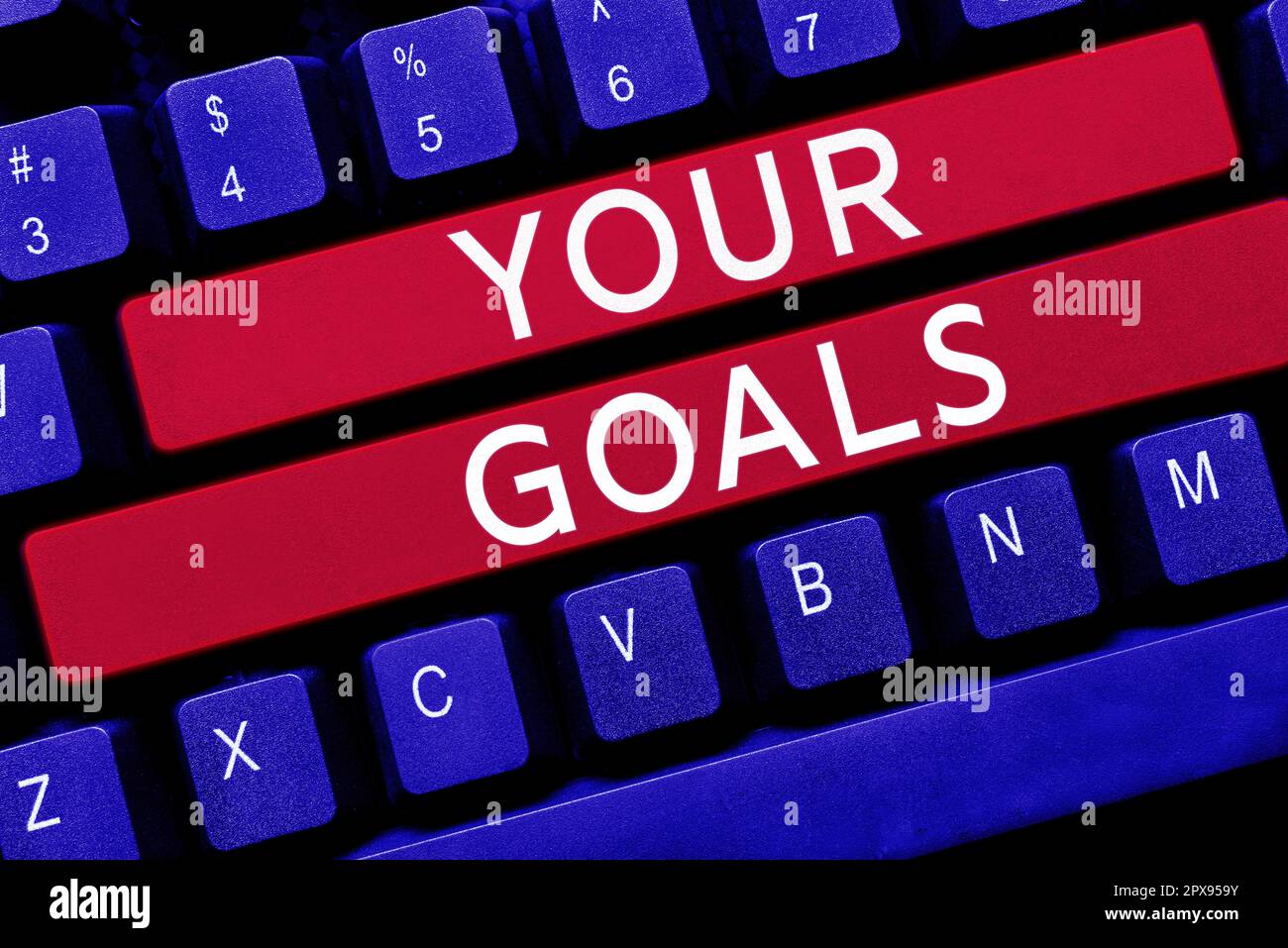 Hand writing sign Your Goals, Internet Concept Make the right actions ...