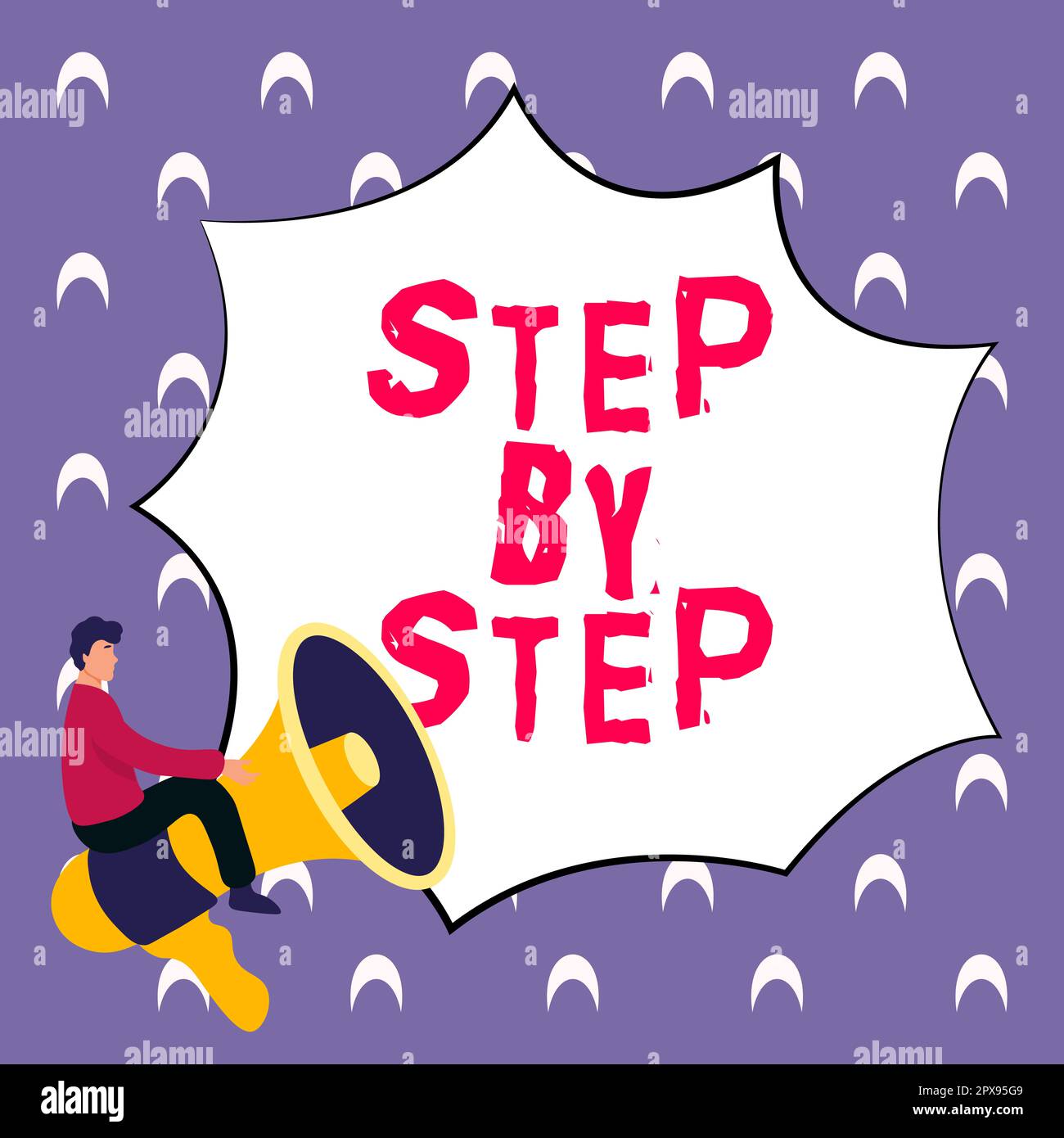 Sign displaying Step By Step, Internet Concept Slow progress Road to ...