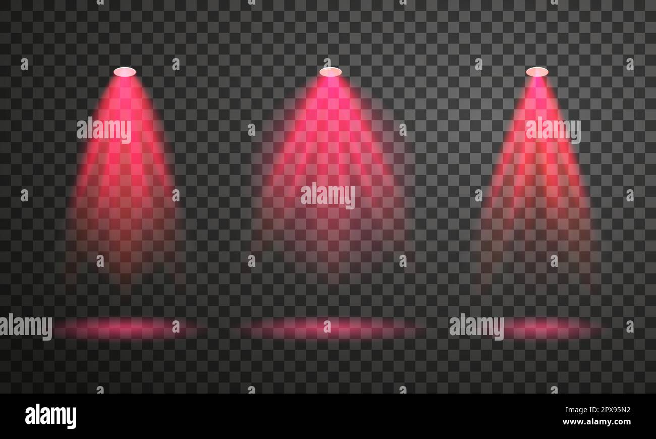 Set of red stage light. Vector illustration Stock Vector Image & Art ...