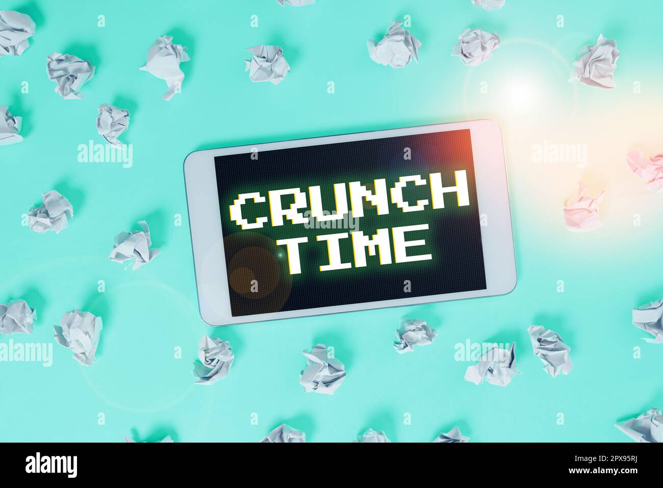Writing displaying text Crunch Time, Conceptual photo period when ...