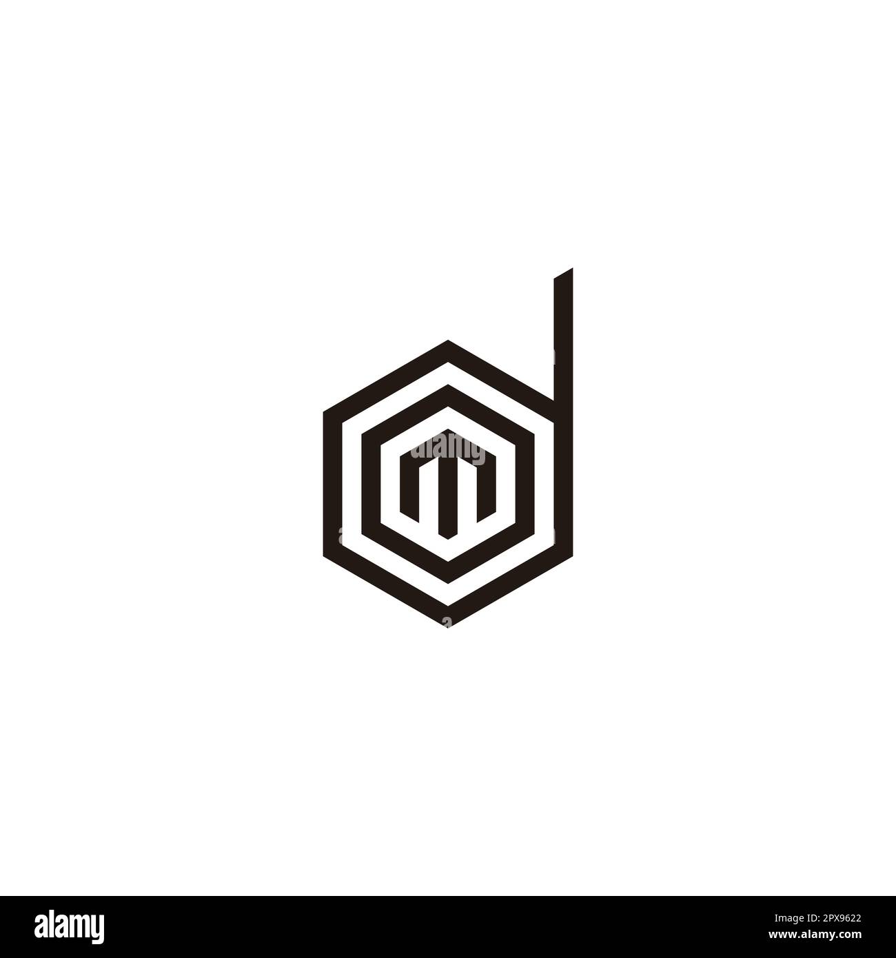 Letter m, o and d hexagon geometric symbol simple logo vector Stock Vector Image & Art - Alamy