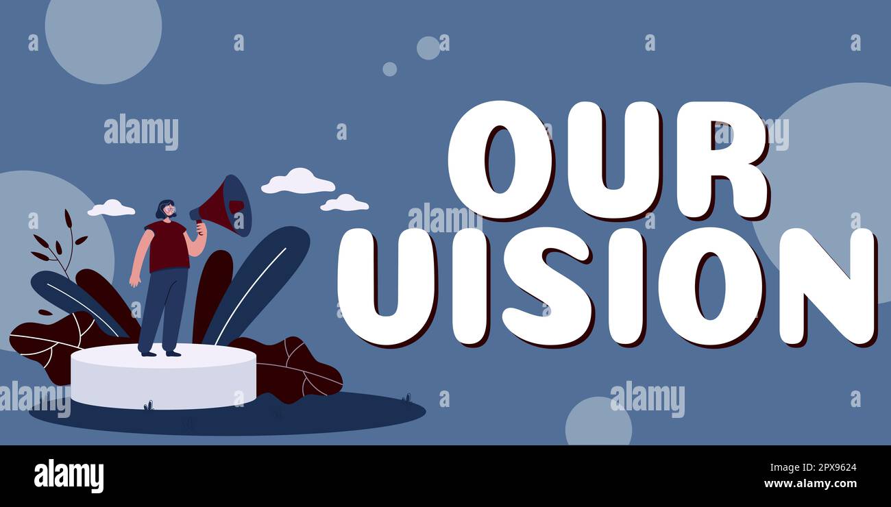 Text sign showing Our Vision, Word Written on plan for next five to ten ... Text sign showing Our Vision, Word Written on plan for next five to ten ...