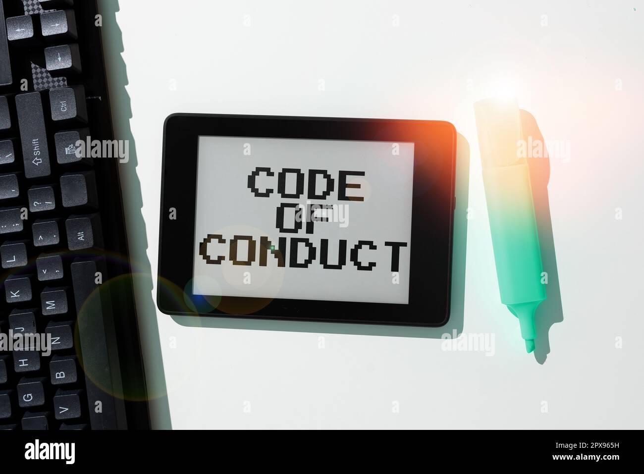 Text showing inspiration Code Of Conduct, Word for Ethics rules moral ...