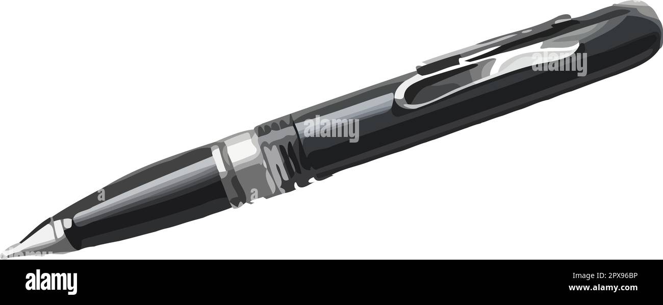 ballpoint pen on white background Stock Vector Image & Art - Alamy