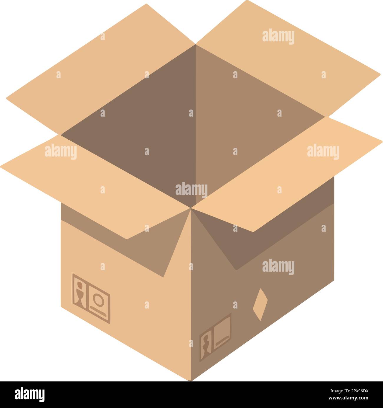 classic open carton box packing Stock Vector Image & Art - Alamy
