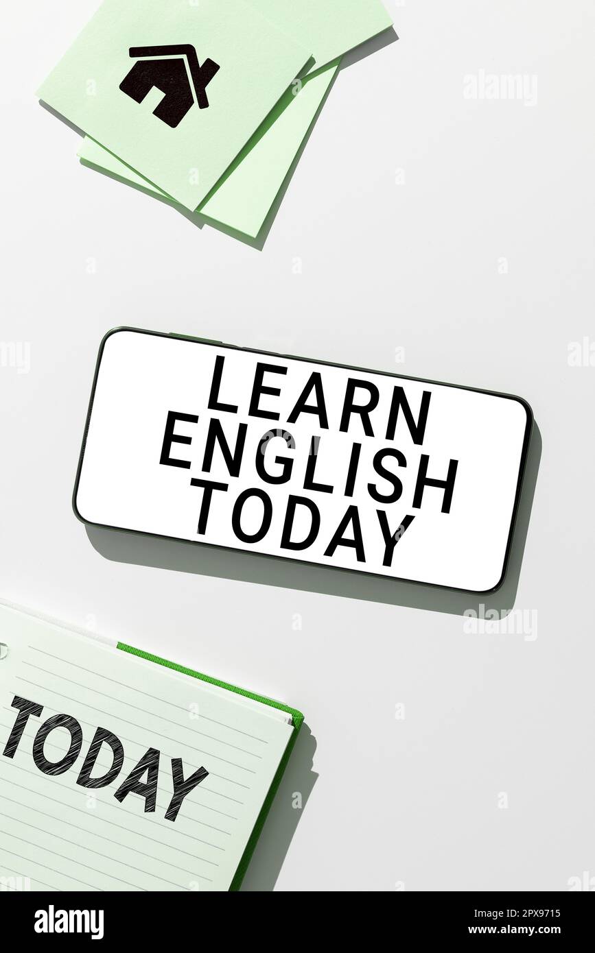 Inspiration showing sign Learn English Today, Concept meaning gain or ...