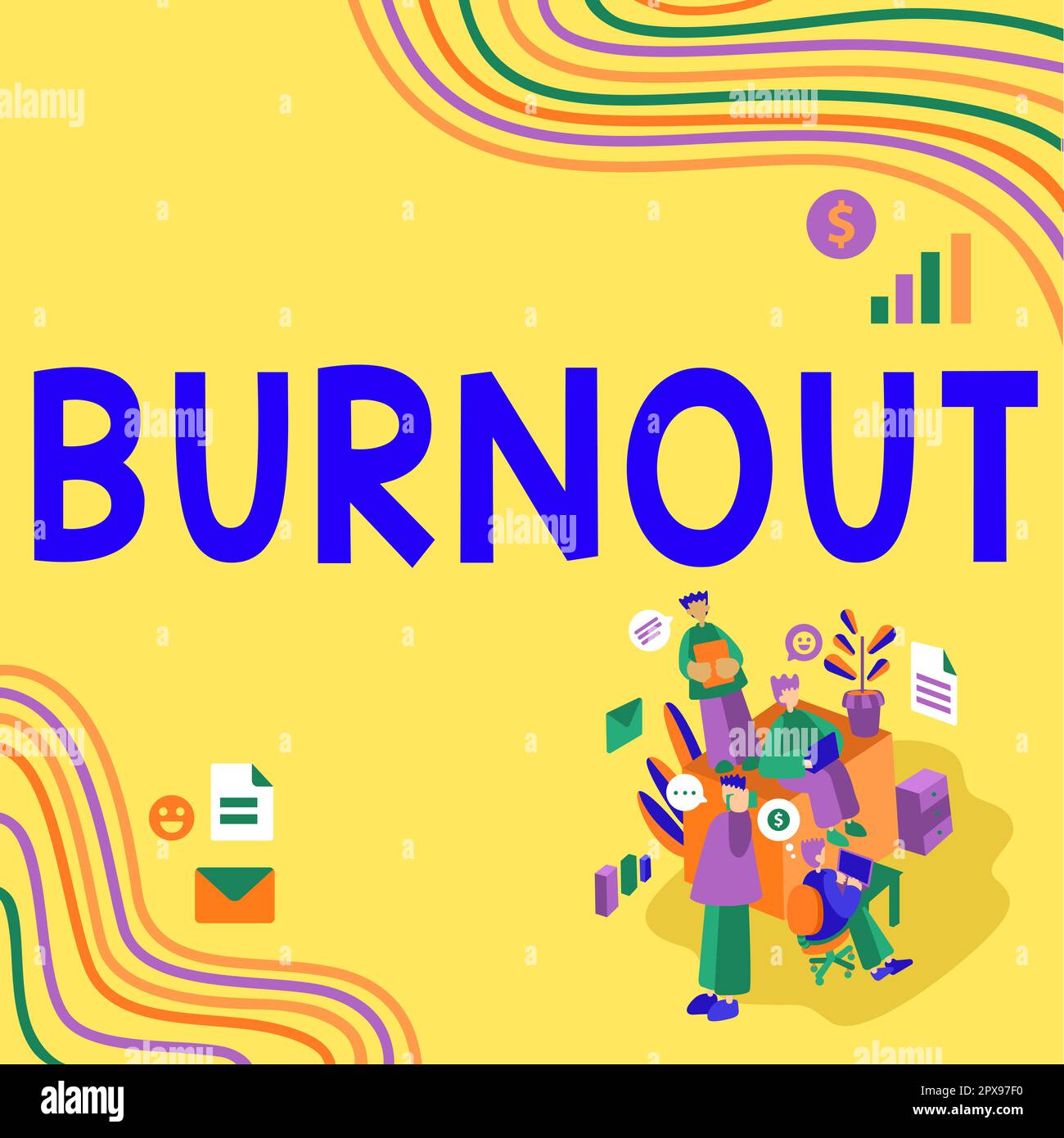 Hand writing sign Burnout, Concept meaning Feeling of physical and ...