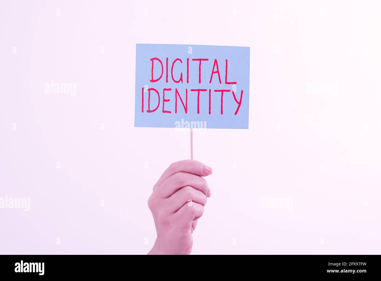 Hand writing sign Digital Identity, Business overview networked ...